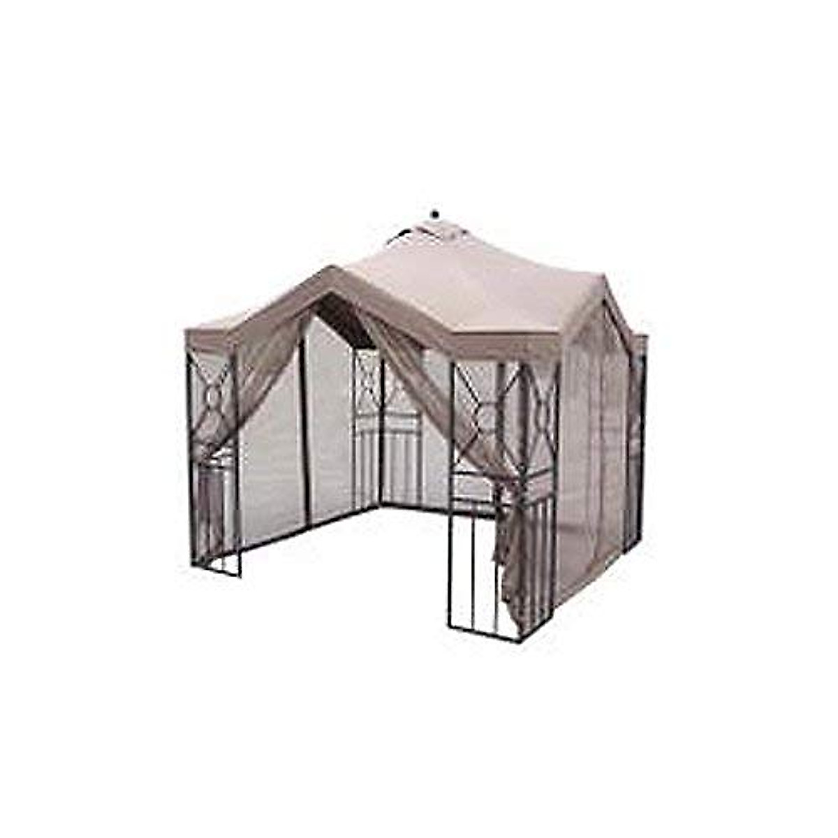 Garden Winds Deluxe Pagoda Gazebo Replacement Canopy Top Cover and Netting - RipLock 350