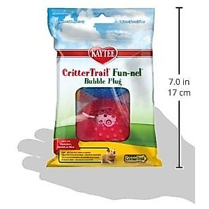 (6 Pack) Kaytee CritterTrail Fun-nels Bubble Plugs, Assorted Colors (3 Packages Containing 2 Each)