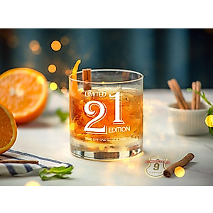 21st Birthday Gifts For Him - 2002 Whiskey & Shot Glass Funny Bday Present Ideas for 21 Year Old Men, Boyfriend, Husband, Son, Anniversary, From Girl Friend, Mom, Dad, Brother, Sister Decorations