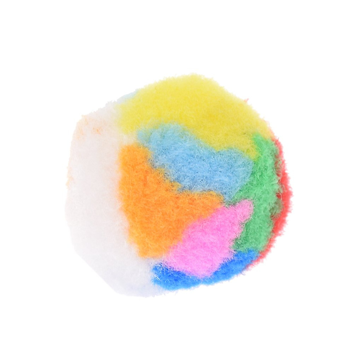 Towashine 10Pcs Small Assorted Color Kitty Yarn Puffs Cat Toys Cat Chase Balls 1.37" Diameter