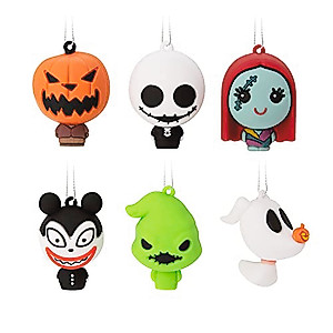 Hallmark Disney Tim Burton's The Nightmare Before Christmas 1" Miniature Shatterproof Christmas Ornaments, Set of 6 Mini Ornaments, Shatterproof