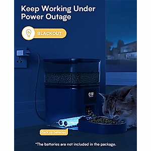 oneisall Automatic Cat Feeders, 17 Cup Timed Dry Food Dispenser for Cats Dogs Pets with Programmable Portion Control, Up to 50 Portions, 6 Meals per Day, Voice Recorder