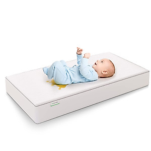 Novilla Waterproof Crib Mattress Protector, Skin-Friendly Crib Mattress Cover Ultra Soft Washable Mattress Pad Cover for Crib Bed, Fits Up to 9" Depth