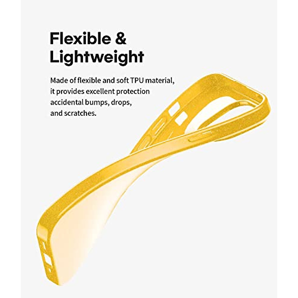 GOOSPERY Pearl Jelly Compatible with iPhone 13 Mini Case, Vivid Color with Light Shimmer Jewel Effects Glitter Sparkles Shine Look Slim Thin TPU Rubber Back Cover (Yellow)