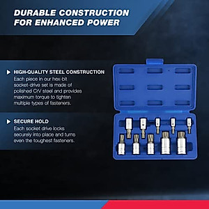 NEIKO 10078A XZN Triple Square Spline Bit Socket Set | 11 Piece Long and Short | 12 Point | CrV Steel