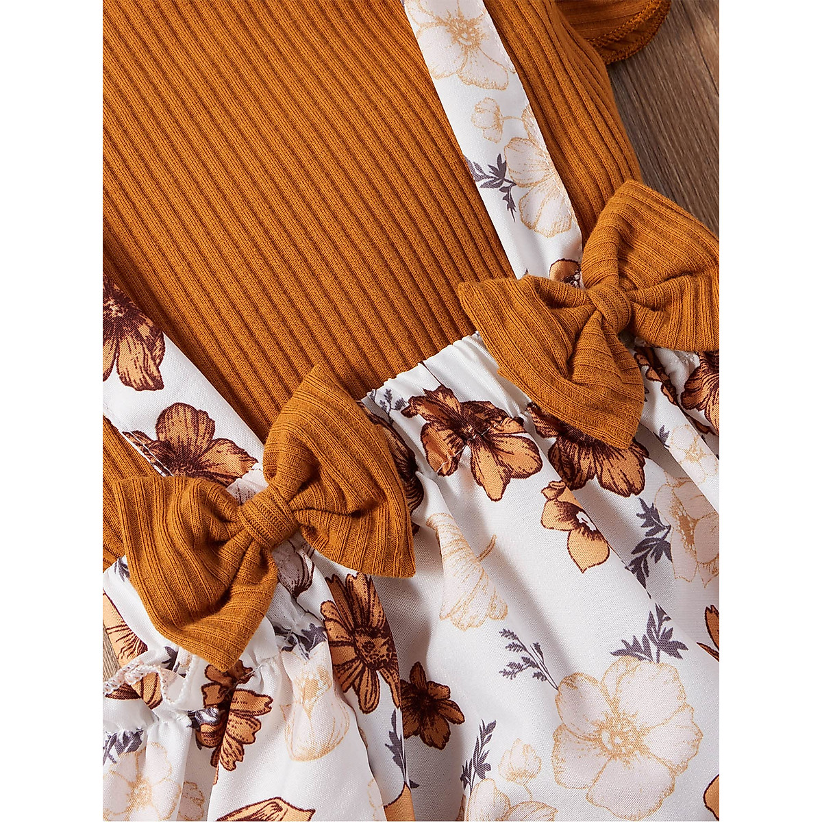 MBZJSDKHLK Newborn Baby Girl Clothes Romper Ruffle Short Sleeve Ribbed Tops Summer Infant Outfits Set Short-Green 3-6 Months