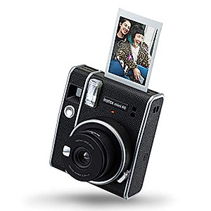 Fujifilm Instax Mini 40 Instant Film Camera with Built-in Selfie Lens, Auto Exposure, Auto Shutter Speed, Easy to Use, Stylish and Classic Design Polaroid Cameras for Pro or Beginners (Renewed)