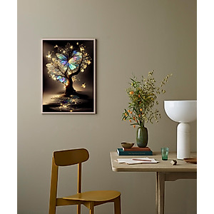 AIBOERL Diamond Art Kits for Adults,Glitter Tree 5D Diamond Painting Kits for Adults,Diamond Painting Diamond Art with Full Drill Diamond Dots DIY Gem Crafts Kits for Home Decor Gift-12x16in