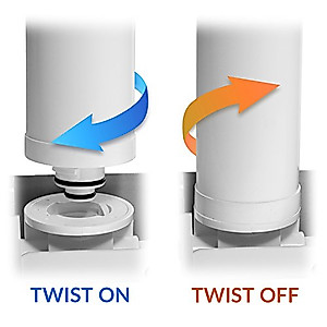 iSpring FKG15Q Quick-Change Inline KDF/Carbon Filter for Ultra Filtration Under Sink Water Filter System CU-A4, White