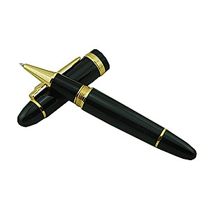 Jinhao 159 Blac Rollerball Pen Heavy Big Pen (Gold Trim)