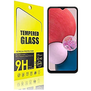 PT Tempered Glass + Shockproof Ring Kickstand Cover Phone Case for Samsung Galaxy A14 5G SM-S146VL + Gift Stand (Black)