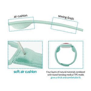 AIMON Smart Band Baby Monitor - Tracks Heart Rate, Average Oxygen as Sleep Quality Indicators. Tracks Temperature, Falling and Crying Too. Has 2 Sizes(Small+Large) for 0~35months.