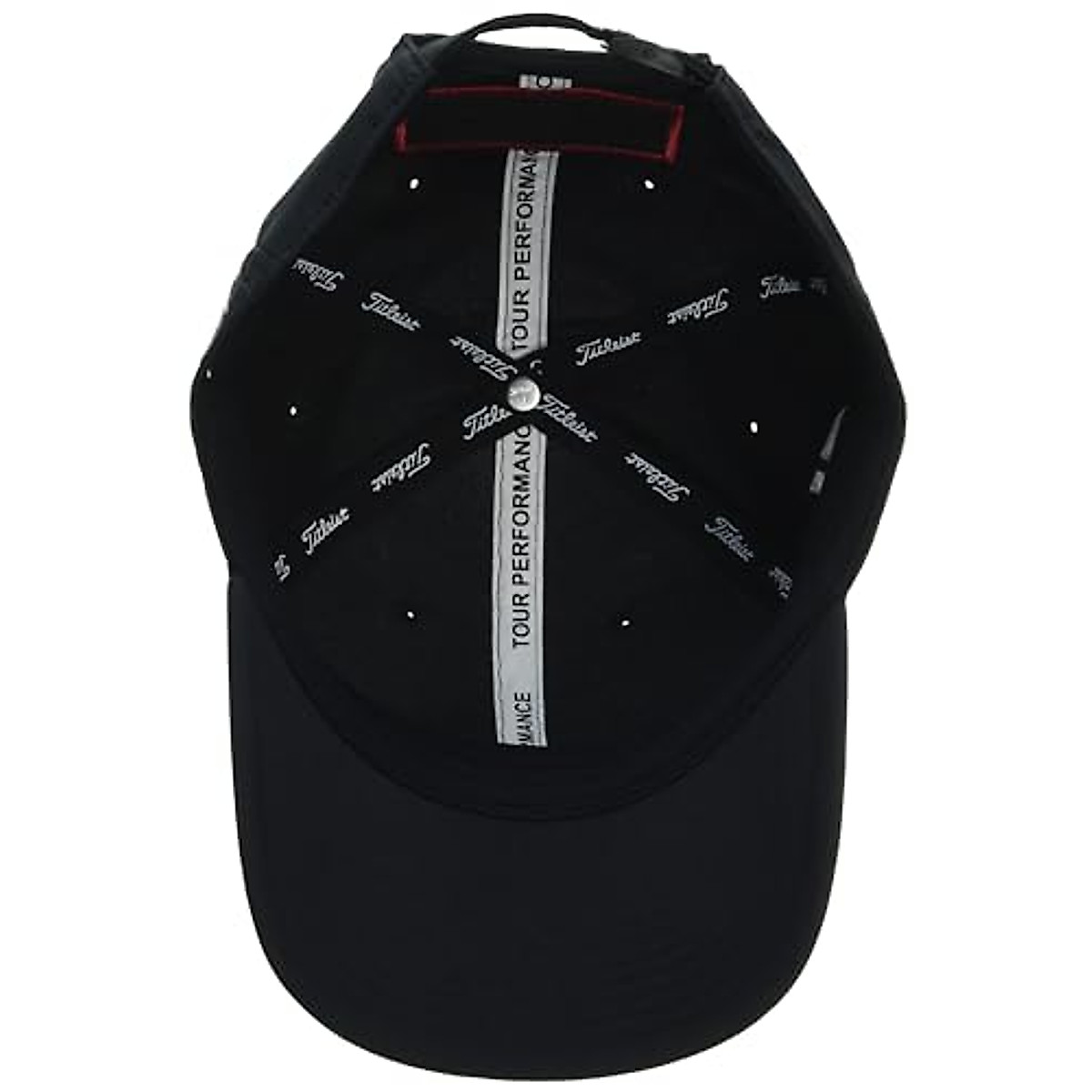 Titleist Men's Standard Tour Performance Golf Hat, Black/White, One Size