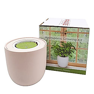 Environet Hydroponic Herb Growing Kit, Self-Watering Kitchen Herb Garden Starter Kit with Organic Seeds (Lavender)