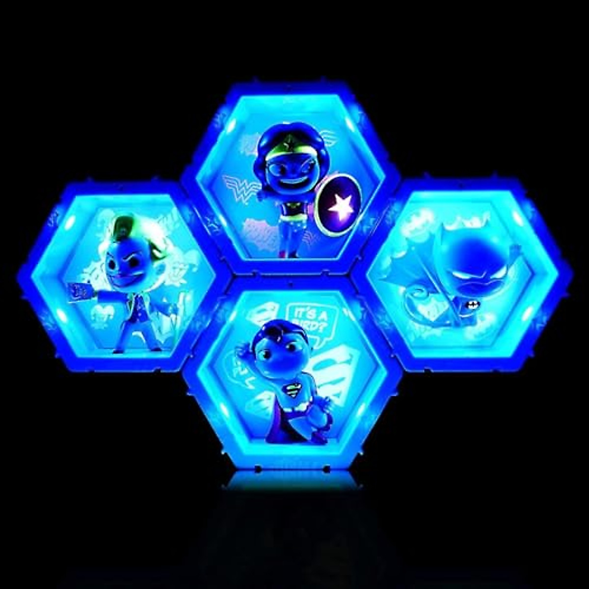 WOW! PODS DC Comics Light-Up Bobbling-Head Superhero Figure Collectible Toy (Metallic Batman), Multi-Color