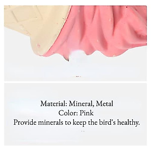 Bird Toy, Parrot Cage Chewing Toys, Parrot Perch Stand, Ice Cream Shape Totoro Squirrel Hamster Calcium Teeth Mouth Molar Grinding Stone Parrot Beak Stone Stand Platform (Small)