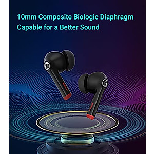 HECATE GM3 True Wireless Earbuds -60ms Low Latency - PixArt Bluetooth 5.2 Auto Pairing - IP55 Water Proof-Touch Enabled-Black