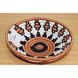 Hand Woven African Basket - Small - 8 Inches Sisal & Sweetgrass Basket - Woven Bowl - Handmade in Rwanda, SRB114