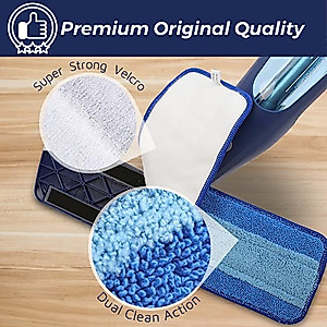 6 Pack Microfiber Cleaning Pad for Bona Spray Mop, Multi-Surface Floor Mop Hardwood Laminate Floor Replacement Mop Pad