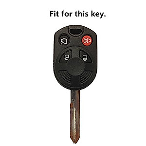 Ezzy Auto Pink 4 Buttons Silicone Rubber Key Fob Case Key Cover Key Jacket Skin Protector fit for Ford