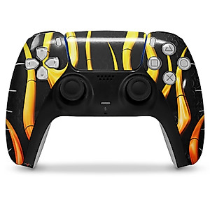 WraptorSkinz Skin Wrap compatible with Sony PS5 DualSense Controller Metal Flames (CONTROLLER NOT INCLUDED)