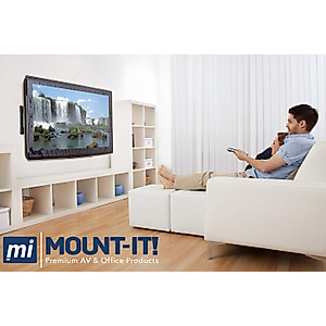 Mount-It! Full Motion TV Wall Mount with 17.3" Extending Swivel Arm | VESA Compatible 400x400 and 600x400, Fits 32 35 40 45 50 55 60 65 Inch | 110 Lbs Capacity