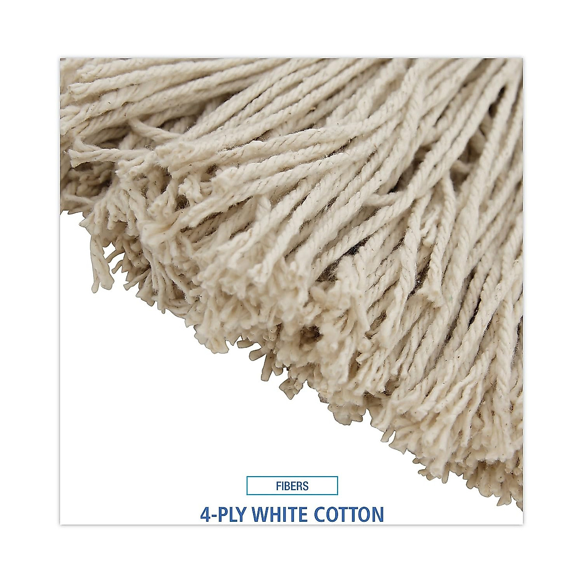 Boardwalk 720C Mop Head, Economical Lie-Flat Head, Cotton Fiber, 20oz, White, 12/Carton