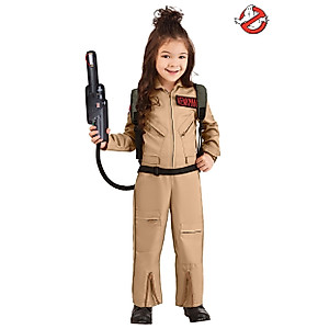 Fun Costumes Ghostbusters Costume with Proton Pack Accessory for Toddlers, Ghostbusters Jumpsuit, Ghost Hunter for Halloween 4T