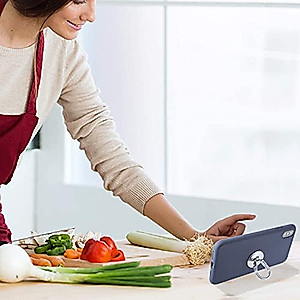 AirFly Phone Finger Ring Holder, 4 in 1, Universal Metal Phone Ring, Table Stand Kickstand, Car Vent Mount, Finger Grip Compatible All Smartphones, Black Matte