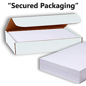 Hamilco White Glossy Cardstock Paper - 8 1/2 x 11" 80 lb Cover Card Stock - 50 Pack