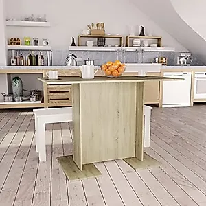 WHOPBXGAD Dining Table,Dining Chairs with Rectangular Base, Wooden bar Table Suitable for Living Room, Dining Room, Bistro Table,Sonoma Oak 43.3"x23.6"x29.5" Engineered Wood