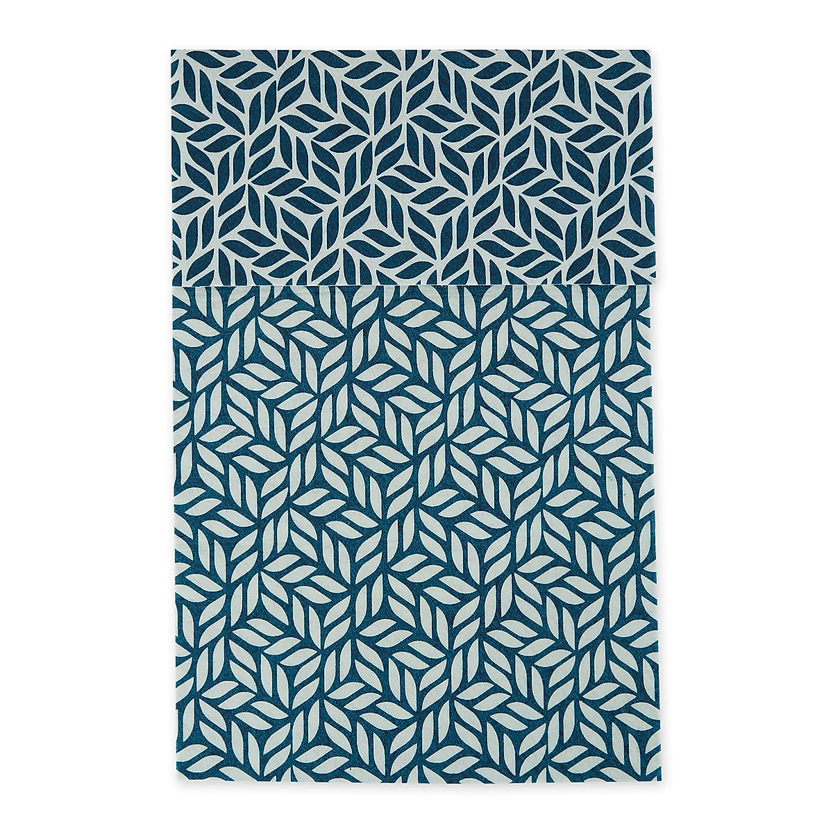 DII Fridge Liner Collection Non-Adhesive, Cut to Fit, 12x24, Nautical Blue Abstract Leaf, 6 Piece