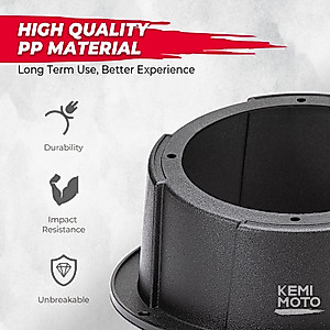 KEMIMOTO 2PCS 6.5 Inch Speaker Pods, Universal Angled Boxes Enclosures for 6.5" Speakers Compatible with UTVs, RVs, Cars, Boats, Trunks, Trailers - 9.56 Inch Surface Mount