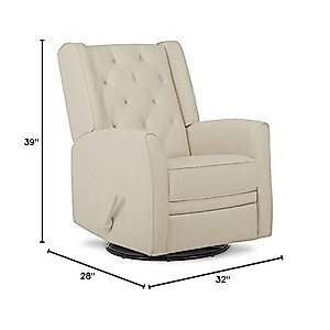 Evolur Linda Glider/Swivel Reclining Easy Assembly Chair, Shell