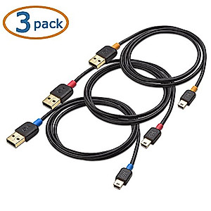 Cable Matters 3-Pack Short USB to Mini USB Cable (Mini USB to USB Cable) 3 ft
