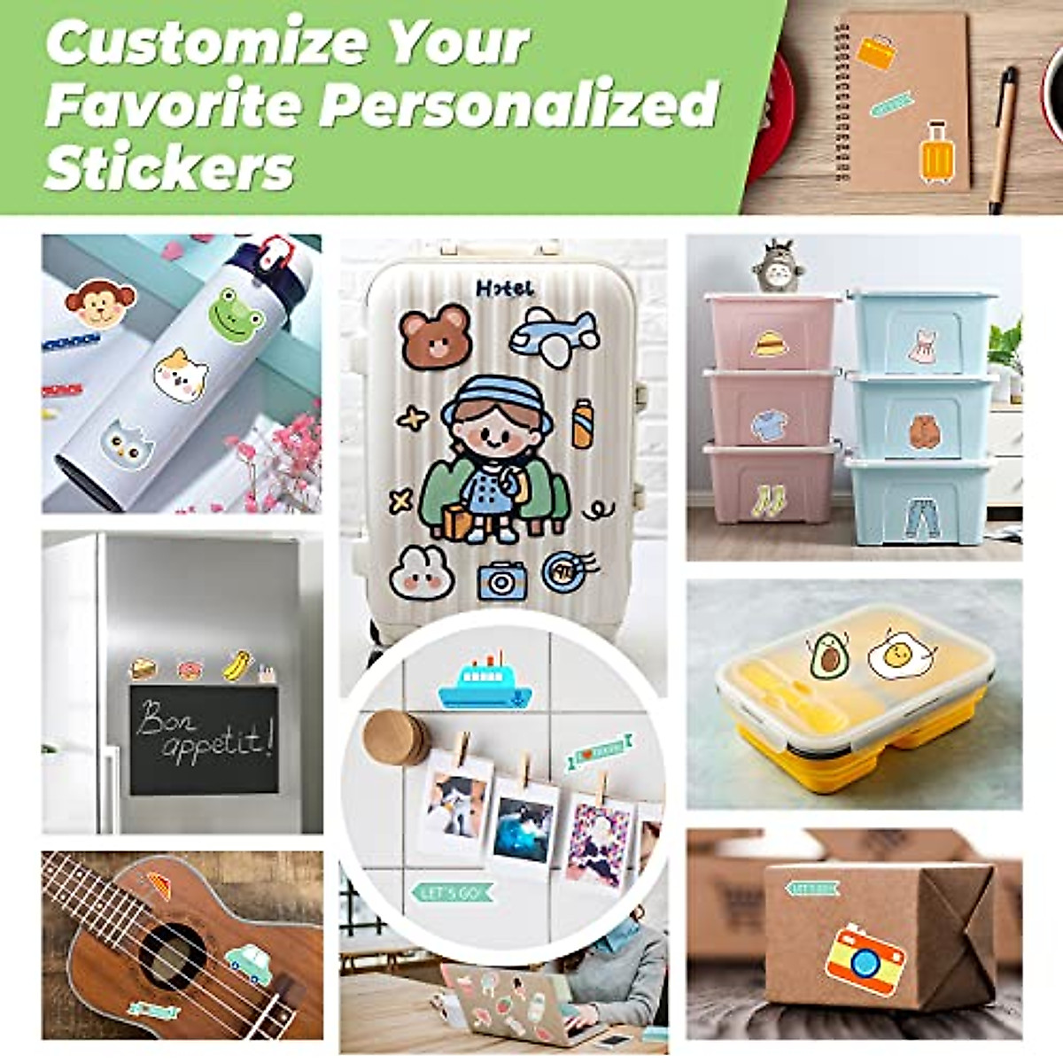 Sticker Photo Paper 8.5 x 11 Inch Glossy Photo Quality Paper 50 Sheets Self-Adhesive Paper for Inkjet Printers Sticky Paper Printable White, 135 gsm, 50 Count Pack