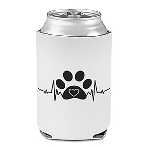 Sleeves for Cans Drink Cooler Paw Dog Pet Love Heart Dogs Mom Scuba Foam Party Beer Cover