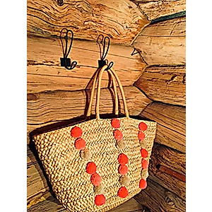 PAINISTIC HOOXX 10 Pack of Rustic Entryway Hooks | Black Wall Mounted Vintage Double Coat Hangers with Large Screws| Hard Industrial Heavy Duty Hook Set, White, (SG_B0787DRVCH_US)