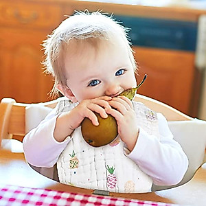 20 Pieces Muslin Baby Bibs Absorbent and Soft 8 Layers Baby Bibs Snap Muslin Bibs Cotton Baby Bibs Muslin Baby Drool Bibs for Baby Boys Girls Newborn Infant Toddlers Drooling Eating Teething Feeding