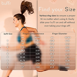 BUFFR Silicone Ring Protector for Working Out – Wedding Ring Protector – Rubber Ring Guard for Women – Light Gray, Size 6