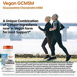 Doctor's Best Vegan Glucosamine Chondroitin MSM, Joint Health, Hair, Skin & Nails