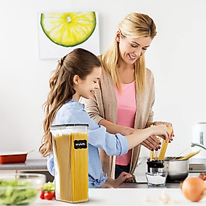 GoMaihe Food Storage Containers 20-Piece, Plastic Food Storage Containers with lids Airtight, Cereal Containers Storage set Suitable for Food, Cereal, Kitchen Pantry Organization and Storage, Black