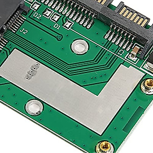 BOTEGRA MSATA SSD to 2.5in SATA Card, Mini Pcie SSD Adapter 6.0 Gbps PCB Durable Simple Operation Driver Free for Laptop