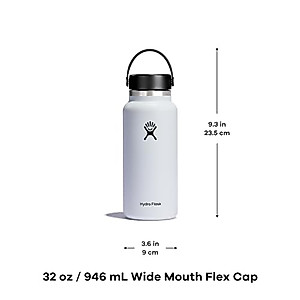 Hydro Flask Wide Flex Cap White 32 Oz