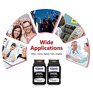 245XL Ink Cartridge Replacement for Canon Printer Ink 245 Black XL Ink PG-245XL PG 245 Use with PIXMA MX492 MX490 MG2522 MG2920 MG2420 MG2520 MG2922 TS3100 TS3122 TS3320 TR4520 TR4522 Printers