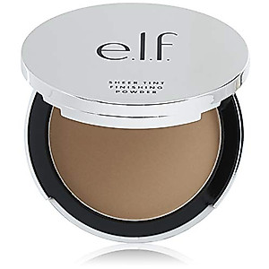 e.l.f, Beautifully Bare Sheer Tint Finishing Powder, Mattifying, Silky, Light Coverage, Long Lasting, Controls Shine, Creates a Flawless Face, Medium/Dark, All-Day Wear, 0.33 Oz