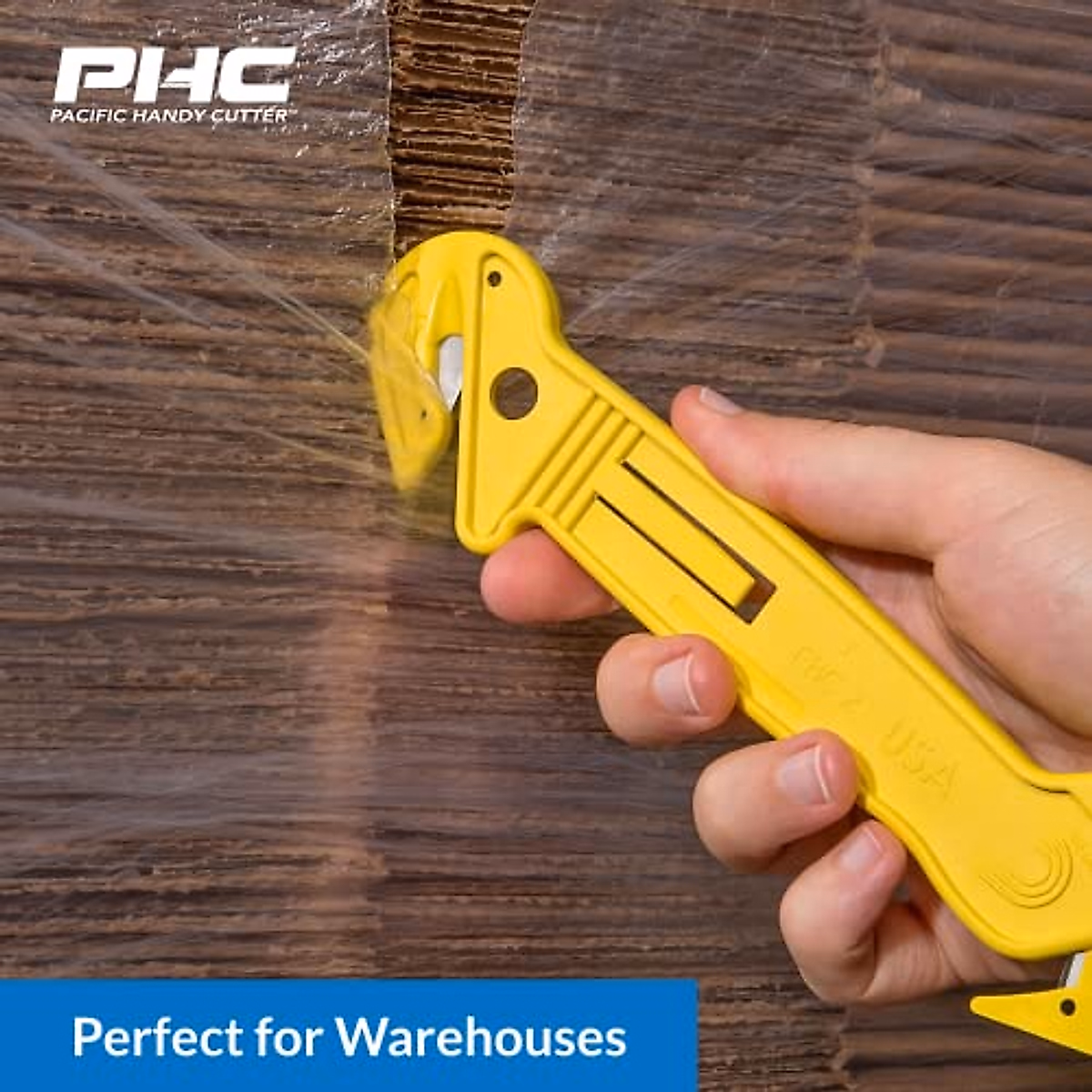 Pacific Handy Cutter EBC2 Dual Head Concealed Safety Cutter, Safe and Efficient Cutting for Shrink Wrap, Film, Cardboard, Tape, Plastic Straps, and much more