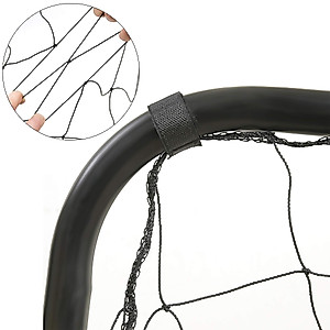 SONGMICS Children's Soccer Goal 12 x 6 Foot, in Garden, Courtyard, Park, Beach, Metal Pipes and PE Net, Quick Assembly, Black USZQ366B01V1