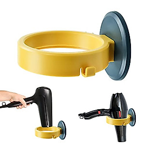 Hair Dryer Holder, Wall Mounted Hair Dryer Hanger, No Drilling Self-ahesive Hairdryer Stand, Hair Blow Dryer Rack Organizers for Bedroom and Bathroom