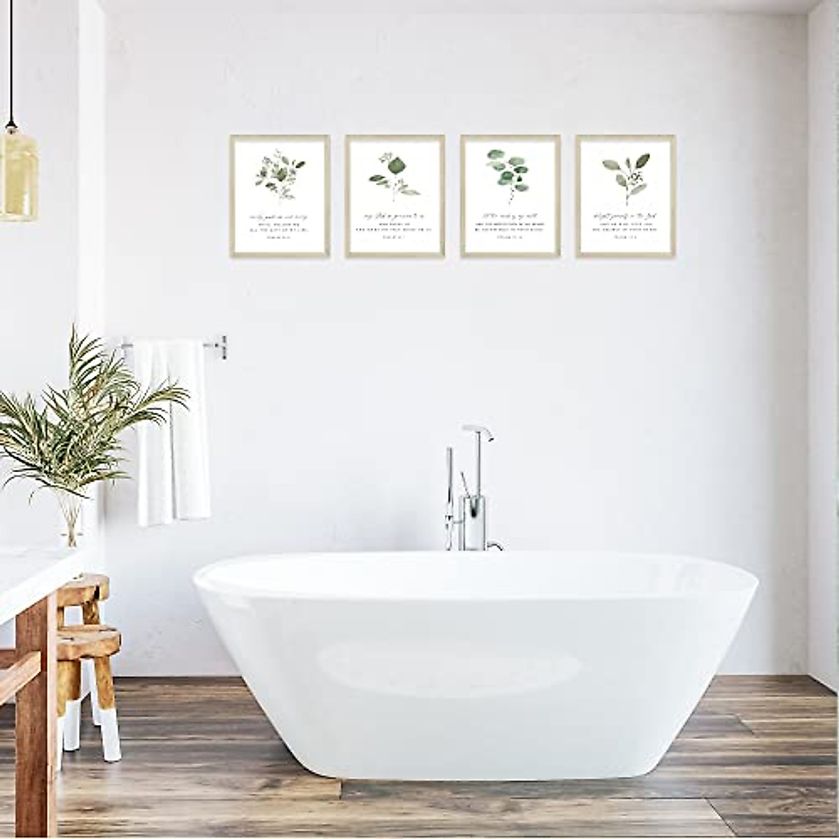 Psalms Scripture Wall Art Christian Posters, Christian wall art - Set of 4 (8x10") Bible Verses Wall Decor Bible Verse Wall Art Christian Wall Decor Christian Art Bible Scripture Wall Decor - Unframed